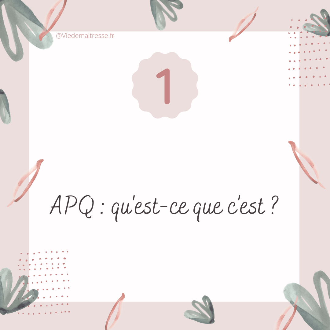 Les 30 minutes quotidiennes d’APQ – • VIE DE MAITRESSE